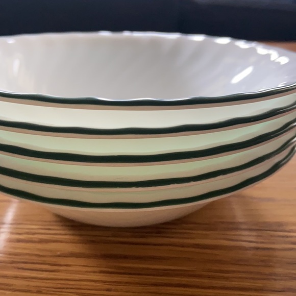 Corelle | Dining | 4 Green Trimmed Corelle Bowls | Poshmark